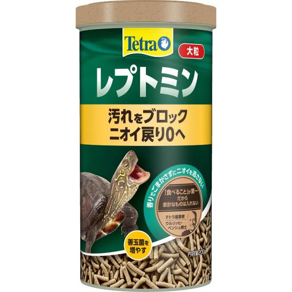 汚れをブロックしてニオイ戻りを防ぐカメのエサ！・香りでニオイを隠すハーブとは異なり、ニオイをフンの粒子の中に永久に閉じこめます。・カメの腸内に住んでいる善玉菌の栄養源となるオリゴ糖含有の酵母菌などを配合することで、善玉菌の増殖を助け、消化吸...
