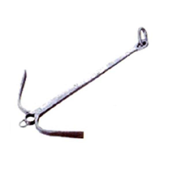 二爪錨　30ｋｇ　亜鉛メッキ　■砂泥地から岩礁地帯まで、いろいろな底質に効き目のある比較的万能なタイプです。■センターの穴にパイプや木材等を貫通させて使用して下さい。材質：鉄重量・サイズは大幅な誤差がある場合がありますがご了承くださいませ。