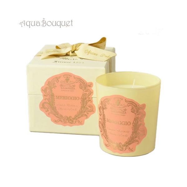 [商品名]サンタマリアノヴェッラアロマキャンドルメリッジオ200G[商品説明]LeCandeledelleOre（時のキャンドル）Mattino（朝）、Meriggio（正午）、Vespro（夕暮れ）、Notte（夜）のそれぞれの香りが、あ...