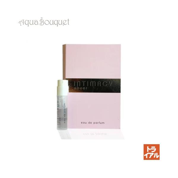 INTIMACYSHEER EDP 1.2ml女性の五感を大いに引き出し、官能的にみせてくれる香り。その名の通り、「インティマシー＝親密」になれることでしょう・・・。トップ：ジャスミン、ハニーサックル、マルメロ、コニャックミドル：ベルガモッ...