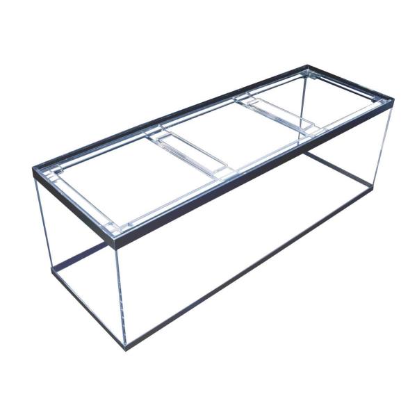 アクリル水槽　横1800ｘ奥行450ｘ高さ450mm　板厚10、底8mm※受注製作品、納期は約3週間頂いております。画像は帯付き水槽ですが、お買い上げ後お選び頂けます。【帯付き/帯無し】お知らせ下さい下記追加オプションご希望の方はお買い上げ...