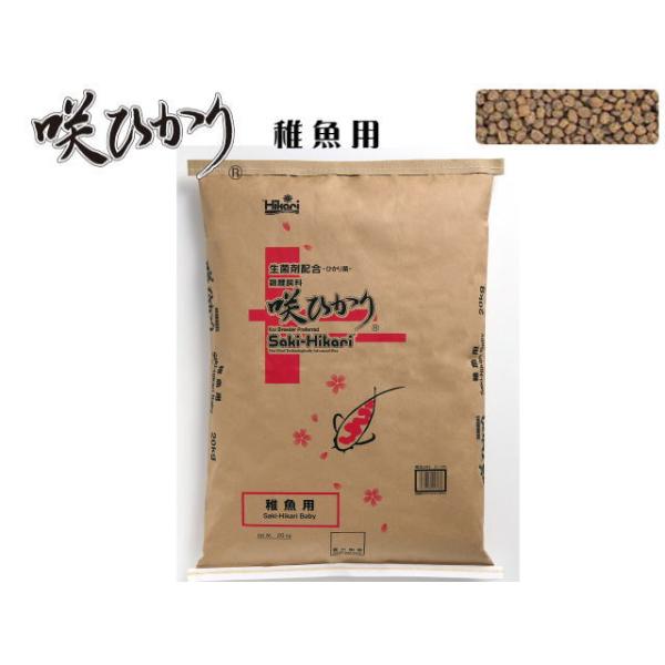 商品名：咲ひかり稚魚用 沈下 SSS 20ｋｇ※お買い上げ後の【お取り寄せ商品】あすつく対象外商品です。ふ化して間もない仔魚期同様、稚魚期においても充分な成長が得られるように、良質なタンパク質を多く配合してあります。また、この時期から消費す...