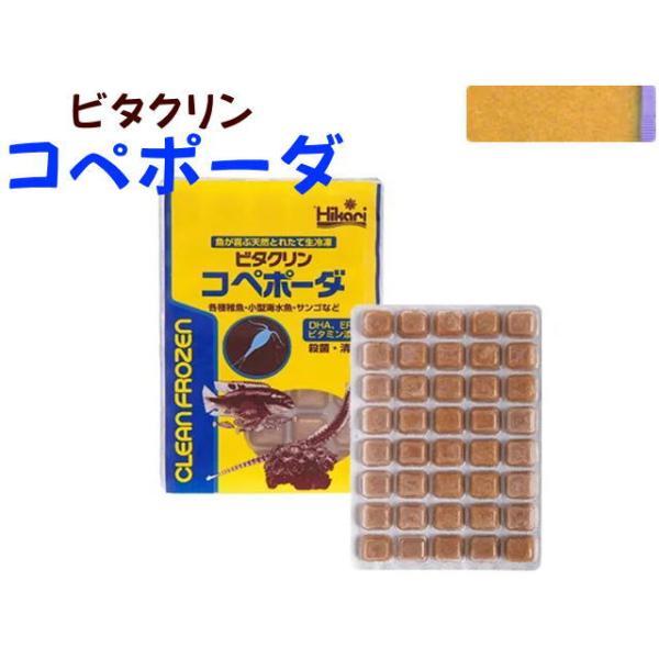 商品名：ビタクリンコペポーダ　50ｇ※冷凍餌は一般用品と同梱包出来ません。一般用品とは別のお買物カートでお手続き下さい。同時購入の場合、別途送料をご請求致します。■クリーンコペポーダがリニューアル！ビタミン複合体、DHA、EPA含有フード・...