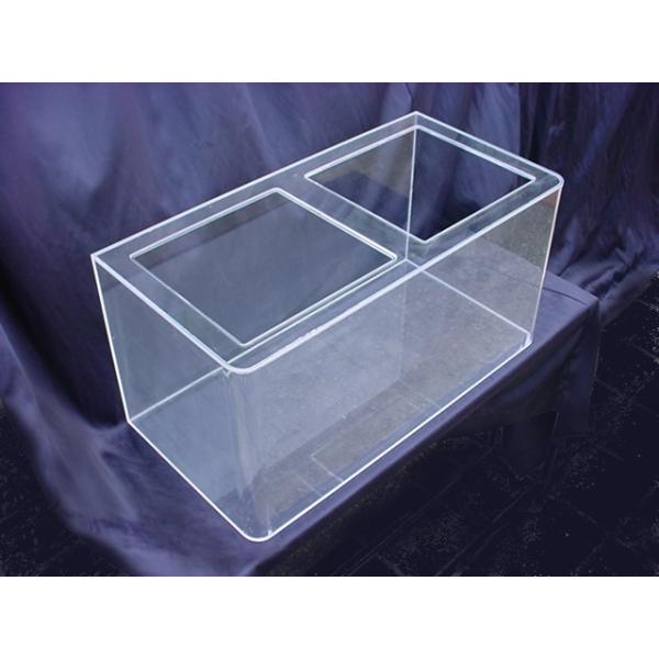 前曲げ　横903ｘ奥行450ｘ高さ450mm　板厚6mm底5mm曲げ加工の工程で3mm大きくなり横サイズが903mmです。他少々接着時の気泡があります。新品商品です●在庫品※家財おまかせ便の予約が取れ次第発送致します。オプション加工ご希望の...