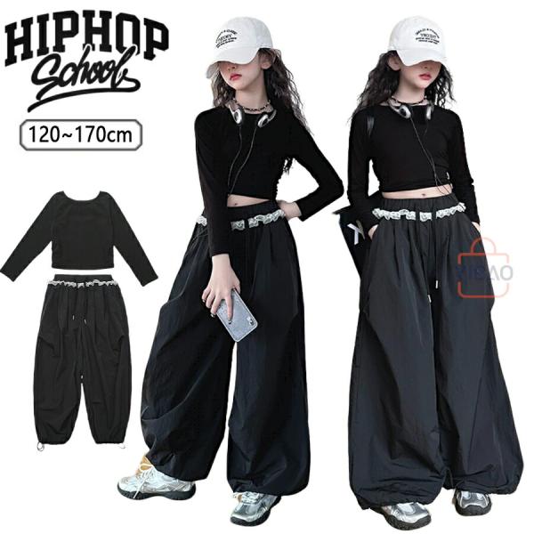 商品内容単品：黒トップス、黒ズボン商品仕様 素材：ポリエステル、綿混、その他商品サイズ具体的なサイズ情報は画像表記の通り、ご参考くださいませ。関連キーワード：派手 レディースダンス衣装 上下セット ステージ衣装 120-170CM Yiba...