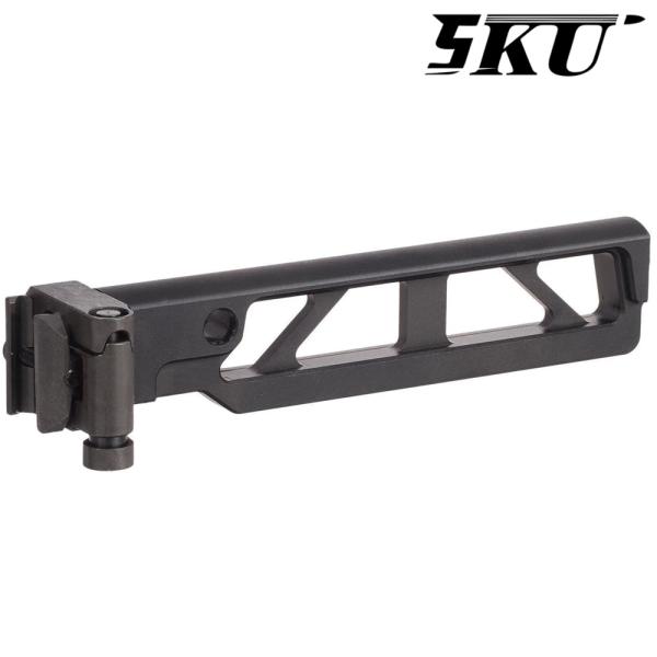 ・メーカー：5KU・材質：アルミ合金・重量：約150g・サイズ： 全長 約170*70mm・対応機種：20mmレールピカティニーレール規格（20mmレール）のストックベースに対応する、フォールディングストックアダプターです。※取付の際、調整...