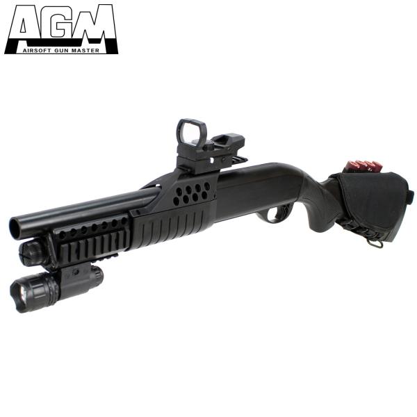 ・メーカー：AGM・材質：プラスチック・動力：エアコッキング・付属マガジン：シェル型マガジン（単発式）・レイル：20mmレイル・可変HopUp機能搭載・付属品：ダミーダットサイト/ダミーライト/シェル型マガジン（4個）※付属品のダットサイト...