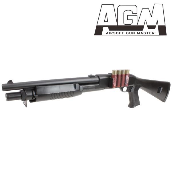 ・メーカー：AGM・材質：ABS・全長：約900mm・重量：約1,850g・動力：エアコッキング・付属マガジン：シェル型マガジン（単発式）・可変ホップアップ機能搭載