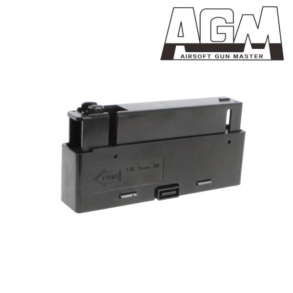 ・メーカー：AGM・材質：ABS樹脂・サイズ：約107mm・重量：約55g・装弾数：24発 スプリング給弾式・対応機種：AGM AW338 エアーコッキングライフル※取付の際、ご自身で調整・加工が必要となる場合が御座います。