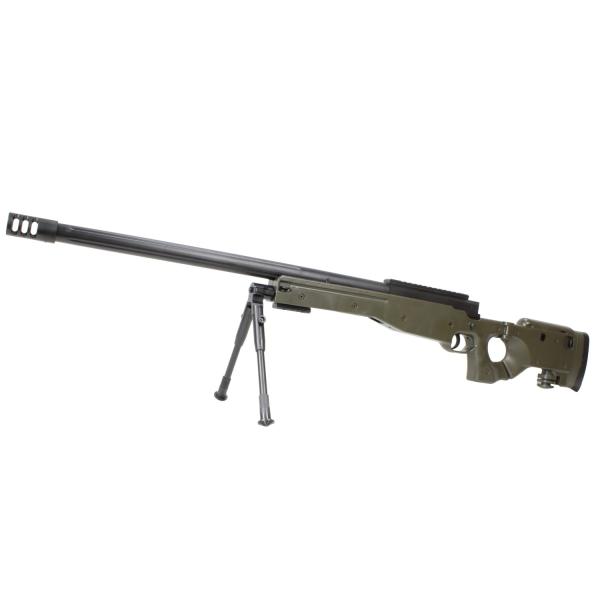 モデル元はアキュラシーインターナショナル社のスナイパーライフル。実銃は.308NATO弾よりも強力な.338ラプアマグナム弾を採用しており、高次元の命中精度と長距離射程を併せ持つ高性能狙撃銃として有名。ストックは折り畳む事も出来て移動・運搬...