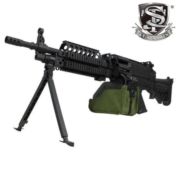 ■メーカー：S&amp;T■サイズ：840mm／922mm（ストック伸長時）■重量：約4,060g■マガジン：2000発 音感センサーボックスマガジン付属■バッテリー：UFC S&amp;T M249用 Nimh 8.4V 1100mAhバ...
