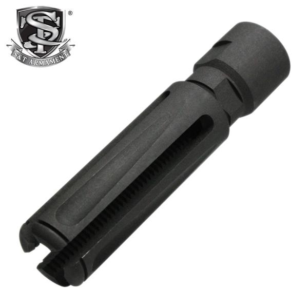 ・材質：スチール（削り出し）・重量：約190g・サイズ：約110mm・対応：逆ネジ（ Anticlockwise） 14mm逆ネジを搭載した本体、銃口側14mm逆ネジ対応　　　　正ネジ（Clockwise） 14mm正ネジを搭載した本体、銃...