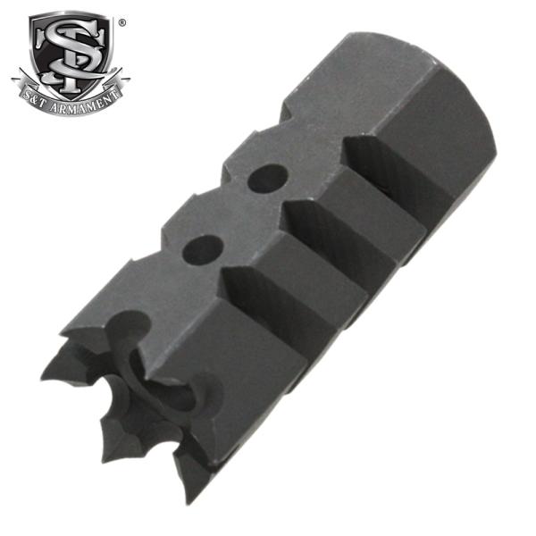 ・材質：スチール・重量：86g・サイズ：最大直径 約53.9mm×全幅 約25.1mm×全高 約22.0mm・対応：逆ネジ（ Anticlockwise） 14mm逆ネジを搭載した本体、銃口側14mm逆ネジ対応　　　　正ネジ（Clockwi...