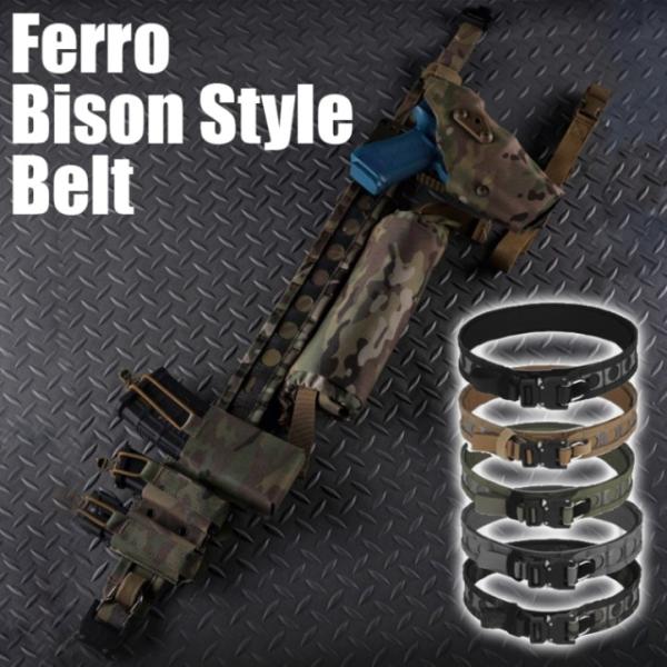 FERRO CONCEPT The Bison Beltタイプのベルトとインナーベルトのセットになります。軽量・コンパクトなベルトとなっており、強度を保つためにレーザーカットされたプラスチックパーツが間に挟まっており、硬さと柔軟さを両立した...