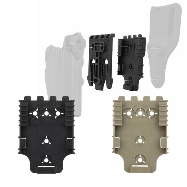 ・メーカー：WOSPORT・材質：ポリアセタール樹脂・サイズ：11*8*2cm・重量：0.036KG・総重量（パッケージ込み）：0.046KG・対応：サファリランドタイプ ホルスターパドルもしくはプラットフォーム / Kydexタイプホルス...