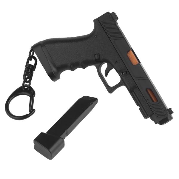 ・材質：ABS樹脂・サイズ：約115×130×20ｍm・重量：約14gTTI Glock34を再現したキーホルダーです。スライドを引いたり、マガジンキャッチを押してマガジンの抜き差し等の動作ができます。