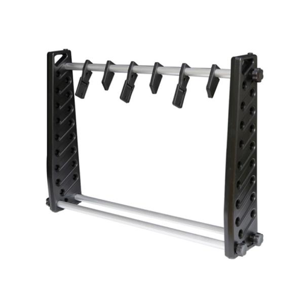 ・材質：ABS/アルミ・重量：約2,300g・サイズ：84.5*59*14cm付属の仕切りホルダーをネジで締め込み、ライフルのサイズによって左右自由にホルダーを調整することができます。樹脂製支柱には上部に穴があり、重りとして水や砂などを入れ...