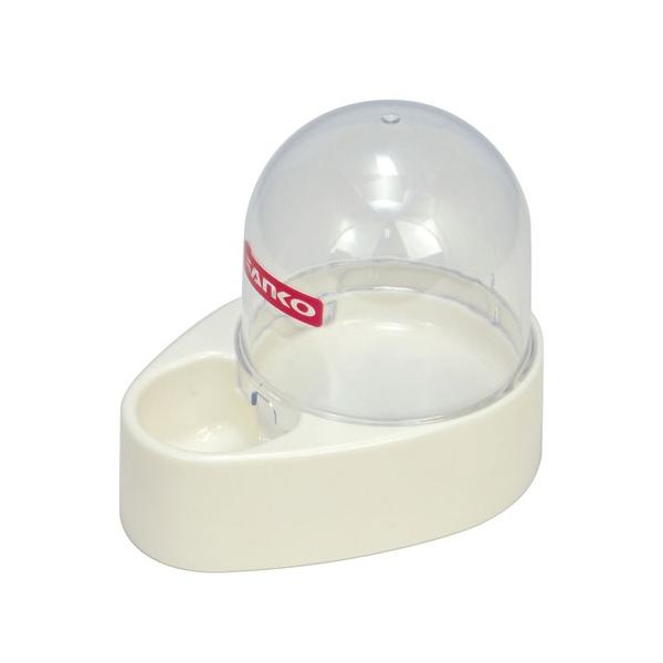 飲みやすい置き型水入れ！ウエイト(おもり)入りで、生き物に倒されにくい、ずっしりした安定感。透明だから、飲んだ量が分かりやすい。丸洗いできるシンプルさが嬉しい！・容量：200cc・本体重量：約285g・水を入れた最大重量：約485g