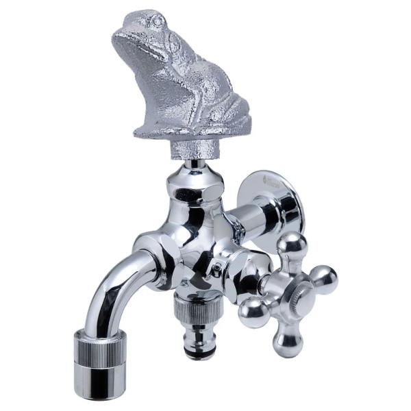 ●色：メッキ●給水口内径：Φ13●材質：（本体）青銅（ハンドル）青銅・黄銅●固定こま●泡沫アダプター・ワンタッチニップル付※写真はイメージ画像となります。詳細はメーカーホームページ・カタログ等でご確認をお願いします。