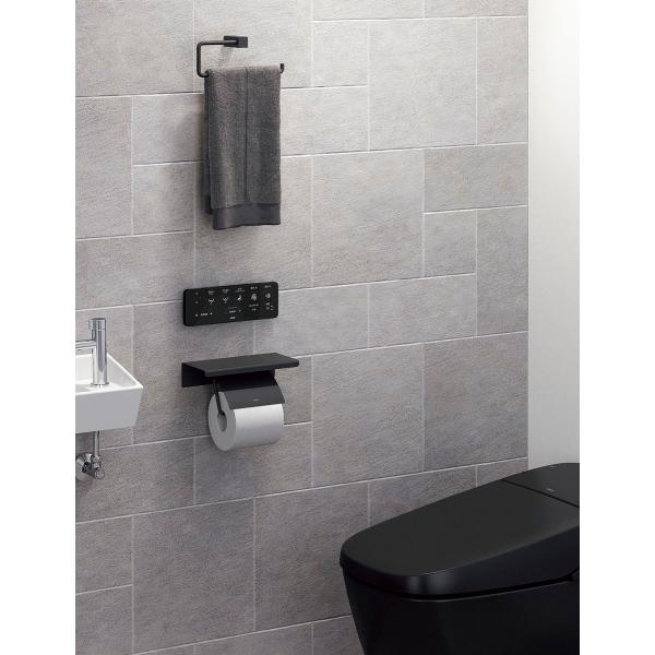 FKF-AE34W/MBK LIXIL INAX 棚付紙巻器 ワイド棚（マットブラック） | アクアshop | SitePromo