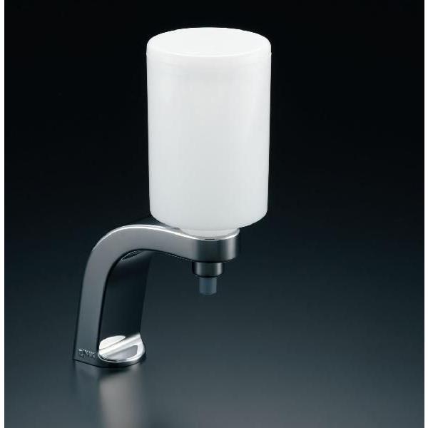 立型水石けん入れ液状（350mL）吐水口長さ80mm■現場のカウンター等に取付ける場合は開口穴φ27±2mm、カウンター厚5〜40mmとしてください。