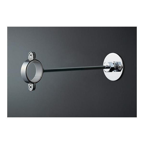 洗浄管・給水管固定用パイプホルダー（31.75mmまたは32.5mm）パイプホルダーの支持棒と取付座の固定をリング式にすることで現場仕様に合った長さに支持棒を調節できます。支持棒（取付座側）をカットして使用してください。※給水管・洗浄管どち...