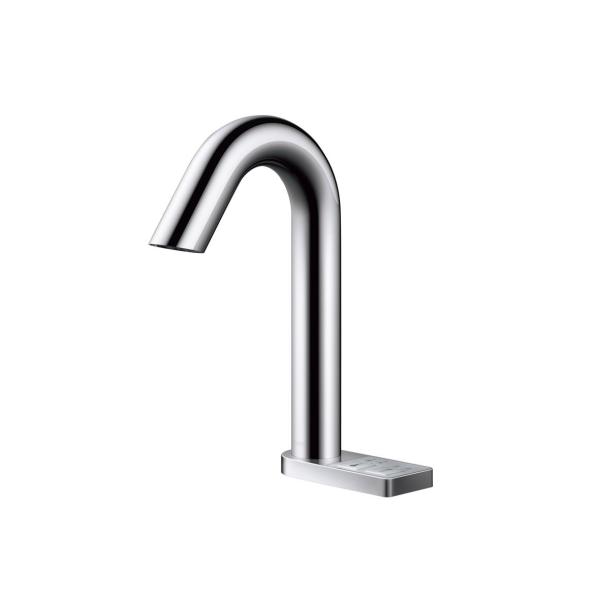 TOTO ポップアップ式取り替え用アクアオートグースネックタイプ湯水切り替え・手動スイッチ付き台付自動水栓　AC100Vタイプ既設のポップアップ式水栓の取り替え用です。排水金具に接続するために別途引き棒（THD105）が必要です。■サーモス...