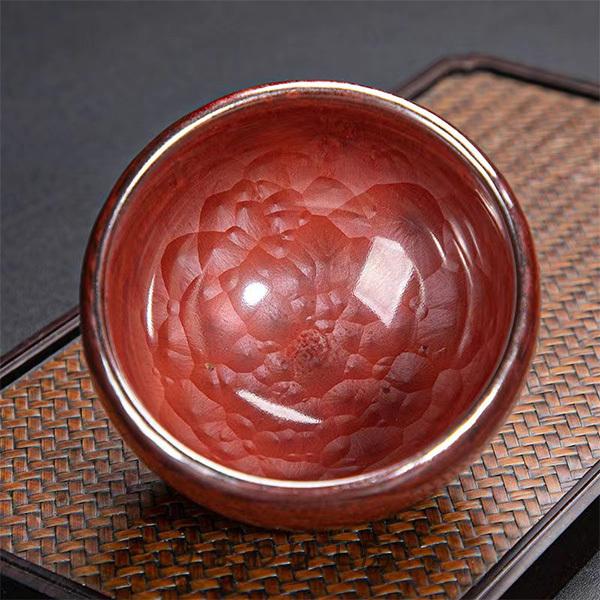 商 品 名：柿の色茶器直径：口径85mm。　高さ：約75mm。【名称】:中国建陽(コンヤン）。職人手作りですので形や色、大きさは１つ１つ異なります。※厳重に梱包しておりますが、陶器の性質上、配送時に強い衝撃が加わると稀に破損の恐れがあります...