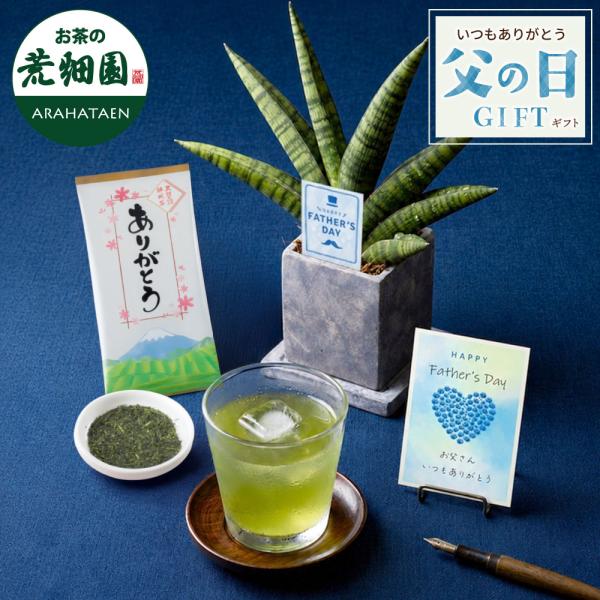 【発売日：2026年06月18日】今年の父の日は、観葉植物と静岡茶のセットで感謝の気持ちを伝えてみませんか？日頃の感謝を伝える、観葉植物「サンスベリア」と本格的な静岡県牧之原産「深むし茶」80gの父の日限定ギフトセットです。スタイリッシュな...