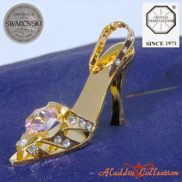 【素材】・合金にゴールドメッキコーティング・スワロフスキー製クリスタル【サイズ】・大きさ　　 約W70×D20×H50mm・重さ　　約24ｇ※素人採寸のため、多少の誤差はお許しください。【商品説明】『スワロフスキー　オーナメント　サンダル（...