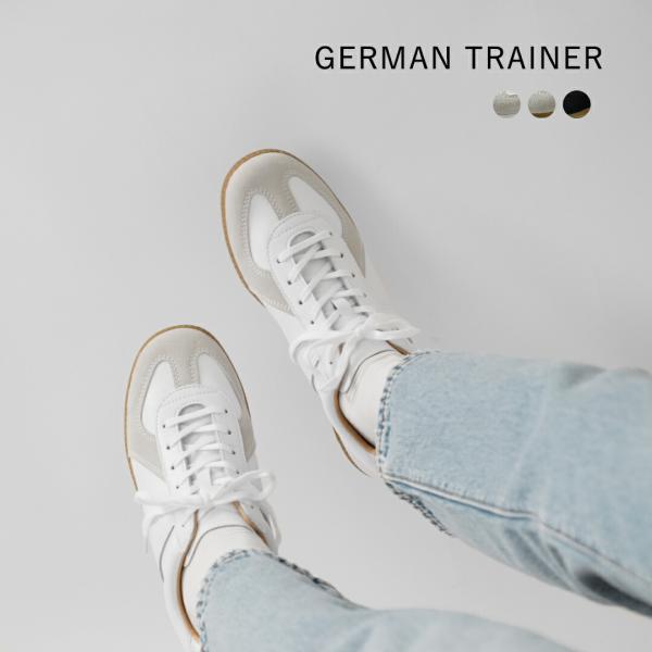<p>GERMAN TRAINER(ジャーマントレーナー)よりジャーマントレーナー アクションレザー×レザー ローカット スニーカー “REPRODUCTED EDITION MODEL”のご紹介です。 1970〜90年代にかけ...