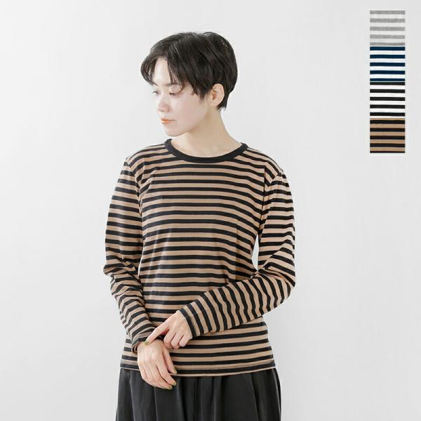 NARU(ナル)より、クラシック天竺 ボーダー 長袖 カットソーのご紹介です。シンプルなデザインで合わせやすく、コーデの定番であるボーダー柄のTシャツ。程よくゆとりのあるサイジングながら、ウエストや袖口はやや細身になった女性の身体に沿うシル...