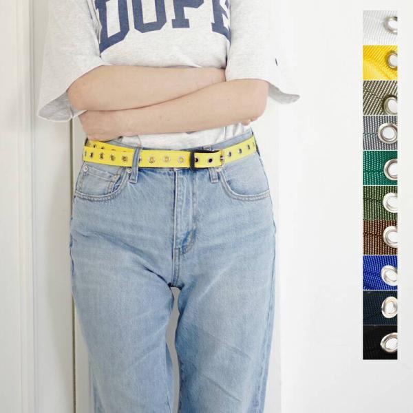 NECESSARY or UNNECESSARY(ネセサリーオアアンネセサリー)よりナイロンベルトのご紹介です。発色の良いナイロンとハトメが印象的な細めの作りで、フリーサイズのロングタイプなので腰から垂らして着用すればアクセサリーとしても良...