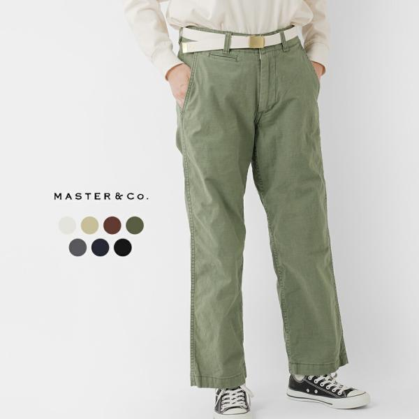 MASTER&amp;Co.(マスターアンドコー)よりベルト付き コットン チノ パンツのご紹介です。愛され続けるMASTER&amp;Co.の定番であり逸品のチノパンツ。打ち込みのあるハリの強いチノクロス生地（コットン100％）で耐久性に...