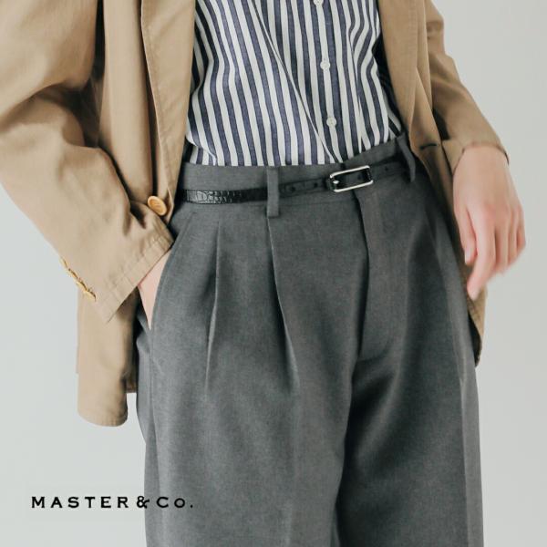 MASTER&amp;Co.(マスターアンドコー)より、型押し レザー ベルトをご紹介します。着こなしのアクセントとして大人気の型押しレザーベルト。大人の雰囲気のリザードとスパイスを効かせたクロコ、それぞれ2種類ずつご用意しました。レザーの...