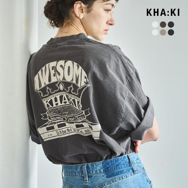 【発売日：2026年06月30日】<p>kha:ki(カーキ)より、プリントワイド Tシャツ WIDE TEE のご紹介です。大胆なグラフィックをあしらい、シンプルながらも一枚で着映えする存在感のあるデザインに仕上げた一着。ハリ...