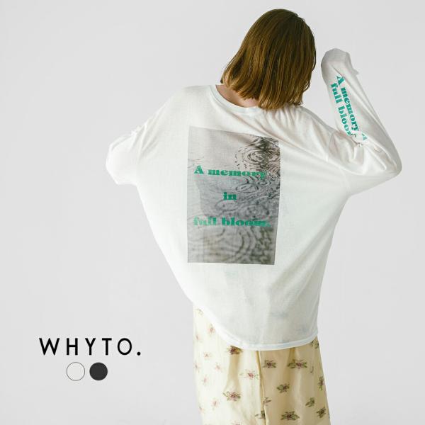 <p class='txt'>whyto(ホワイト)より、2way シアープリント ロングスリーブ Tシャツ “2way sheer print long tee”のご紹介です。シアー素材にプリントを施した、軽やかで洗練された印...
