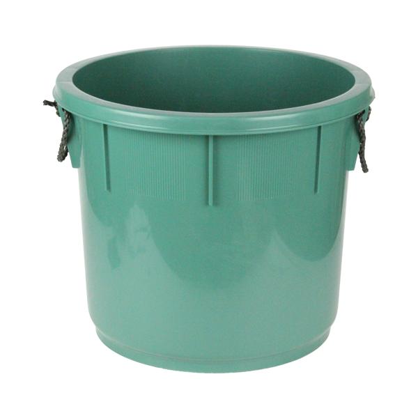 沖縄・離島地域発送不可商品サイズ 幅550 ×高さ470 ×奥行き550mm重量3500ｇ用途 プロ用建材容器。機能・特徴大容量の丸型練り樽です。丈夫で使いやすい製品です。仕様●容量：77L。●色：グリーン。●外寸：566×566×470m...