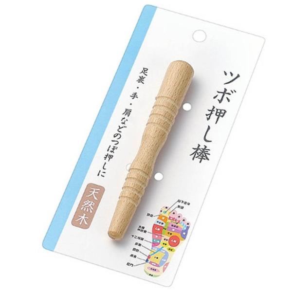 自然の木の感触がいい、ツボ押しスティックです。体の色々な場所に応じて太い方、細い方を使い分けて使用することができます。サイズ：約1.6×約12.5cm規格：天然木日本製