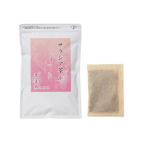 サラシア茶deすてき 黒まめプラス　ティーパック 5.5g入り×16袋天然素材のおいしい健康茶サラシアインドに自生するツル科の植物。食生活を気にかけるダイエッターや、体内環境のケアにもオススメです。黒まめ豊富なアントシアニンをはじめ、カルシ...