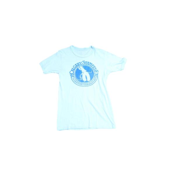 [Brand]　Unknown Brand　　[Color]　Sax Blue　[Material]　Cotton / Polyester　[Size] 　S程度（表記無しの実寸）　肩幅（縫い代〜縫い代まで) 48cm 　　 　　身幅 (脇...