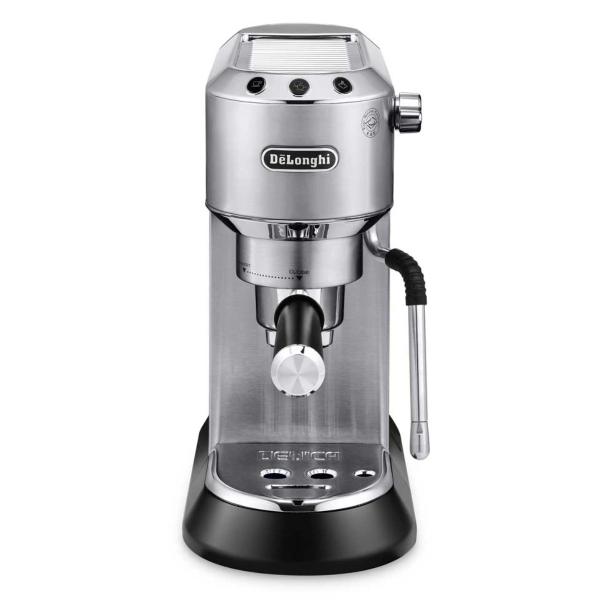 ○デロンギ　デディカ アルテ EC885J-M [メタルシルバー]ラテやカプチーノなどミルクメニューに合わせてフォームミルクを作れるエスプレッソ・カプチーノメーカー。タンパーとミルクジャグが付属。フロッサーとスチーム管が進化し、より柔軟に空...
