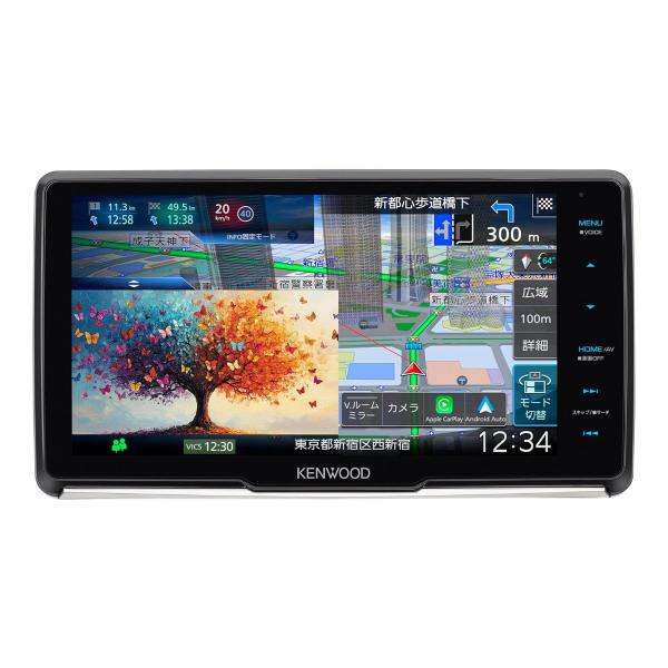 ○ケンウッド　カーナビ　9V型フローティングモデル　ワイヤレス「Apple CarPlay」「Android Auto」/ 地デジ/Bluetooth/DVD対応 AVナビゲーションシステム　彩速ナビ　MDV-M912Fスマートフォンとワイ...
