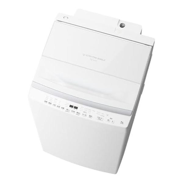 ○TOSHIBA　全自動洗濯機 縦型　ZABOON AW-9DP5(W) [グランホワイト]「抗菌ウルトラファインバブル洗浄」と「自動投入機能」を搭載した容量9kgの縦型全自動洗濯機。洗うたびに抗菌し、部屋干し臭の原因菌も抑える。運転音や振...
