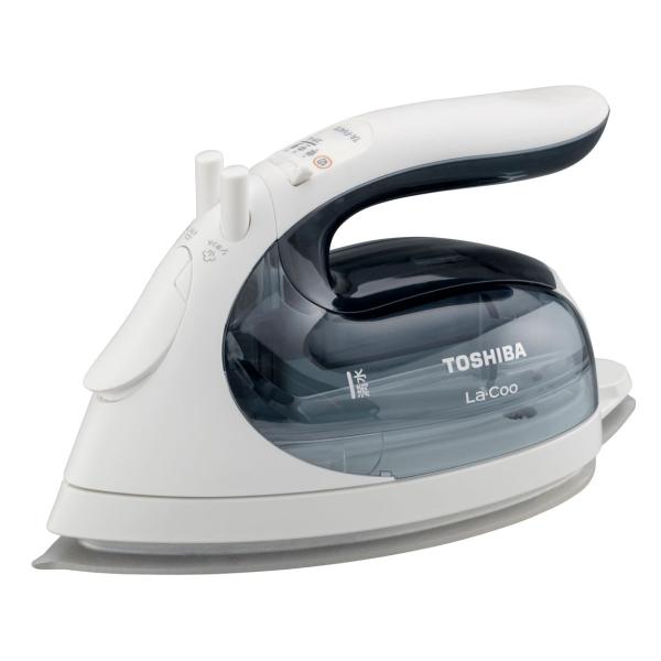 ○東芝　アイロン　コンパクト 美(ミ)ラクルLa・Coo TA-FV470(L) [アイスブルー]ゆるやかに湾曲したかけ面形状「ラウンド美ラクルベース」により、全方向楽に動かせるコードレススチームアイロン。シルバーチタンコートを採用。スチー...
