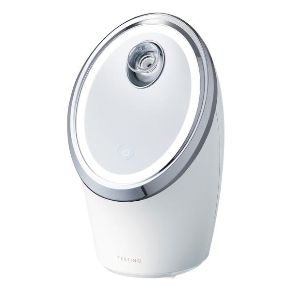 [延長保証対象外]○シンプルマインド　美容機器　FESTINO SMHB-033-WH [ホワイト]ナノミスト×スパイラル噴射で高いクレンジング力を発揮するフェイシャルクレンジングナノスチーマー。回転しながら噴射するミストが顔を包み込み密着...