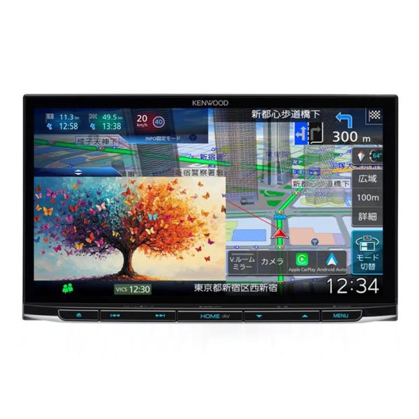 ○ケンウッド　カーナビ　8V型インダッシュモデル　「Apple CarPlay」「Android Auto」/ 地デジ/Bluetooth/DVD対応 AVナビゲーションシステム　彩速ナビ　MDV-M812Lスマートフォンとワイヤレスに接続...