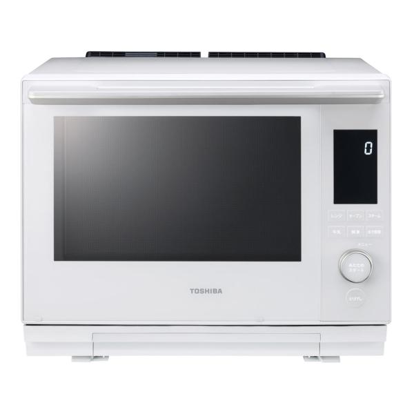 ○東芝　スチームオーブンレンジ　石窯ドーム ER-D5000B(W) [グランホワイト]熱風2段350度の「石窯ドーム」を採用したハイグレードモデルの過熱水蒸気オーブンレンジ。総庫内容量30Lでレンジ最高出力は1000W。きめ細かいセンシン...