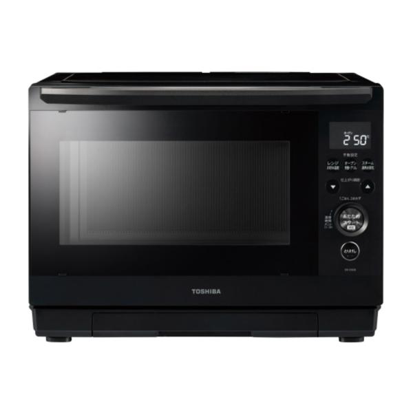 ○東芝　スチームオーブンレンジ　石窯ドーム ER-D90B(K) [ブラック]ワイド&amp;フラットで手入れがしやすい過熱水蒸気オーブンレンジ（26L）。「石窯おまかせ焼き（鶏肉・野菜コース）」を搭載し好みの味を付け並べるだけ。間口39....