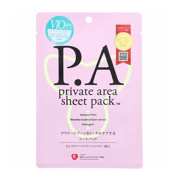 「デリケートゾーンをもっとやさしく、もっと大切にして欲しい」P.Aシートパックはそんな全ての女性の「Femcare(フェムケア)」の為に誕生。VIOの「トータルケア」と「美肌効果」をひとつでかなえる専用シートパック！普段からケアされている方...